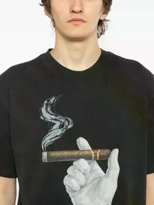 MELT Cigar-print T-shirt - Black
