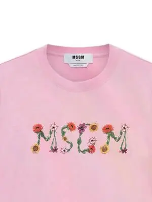 MSGM Floral-print T-shirt - Pink