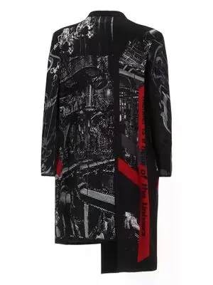 Yohji Yamamoto Asymmetric Printed Coat