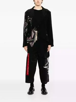 Yohji Yamamoto Graphic-print Trousers