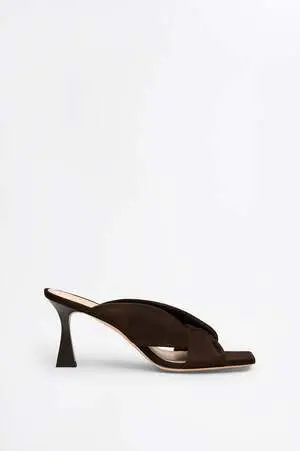 Scanlan Theodore Suede Twist Mule - Dark.chocolate