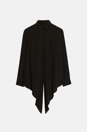 Scanlan Theodore Silk Tie Front Shirt - Black