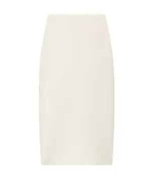 Scanlan Theodore Crepe Knit Pencil Skirt - Cream