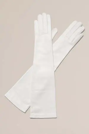 Scanlan Theodore Leather Opera Gloves - Camelia