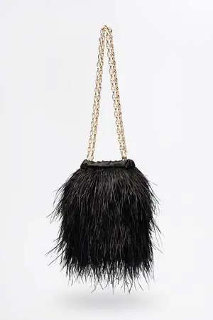 Scanlan Theodore Feather Bucket Bag Black