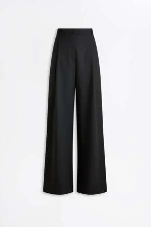 Scanlan Theodore Soft Pleat Drape Leg Trousers - Black