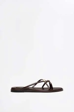 Scanlan Theodore Ilios Flat Sandal - Chocolate