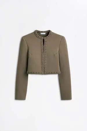 Scanlan Theodore Crepe Knit Daisy Jacket - Army