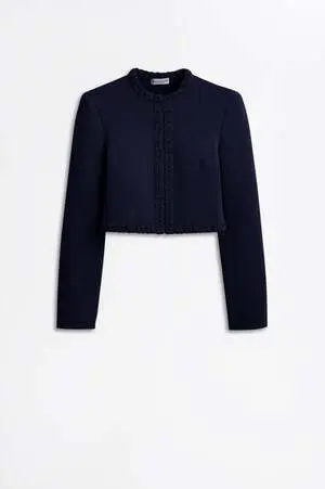Scanlan Theodore Crepe Knit Daisy Jacket - Navy