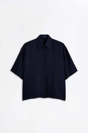 Scanlan Theodore Silk Jacquard Crop Shirt - Goodnight