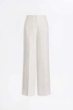 Scanlan Theodore Linen Straight-leg Trousers - Creme