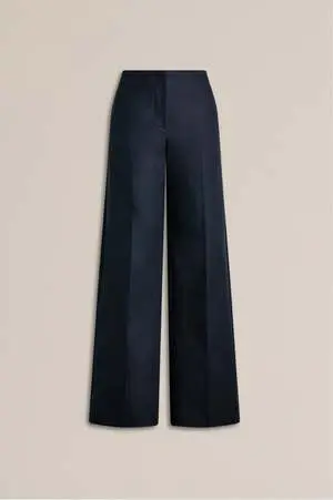 Scanlan Theodore Double Cotton Mid-rise Trousers - Midnight.navy