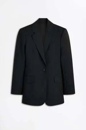 Scanlan Theodore Single Breasted Wool Blend Jacket - Black