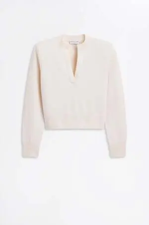 Scanlan Theodore Cashmere Placket Sweater - Chalk