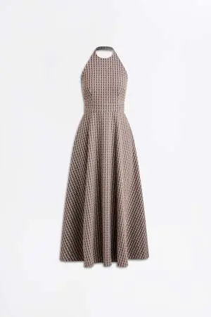 Scanlan Theodore Rope Jacquard Halter A-line Dress