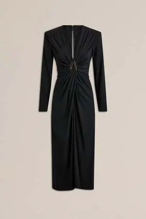 Scanlan Theodore Silk Triangle Trim Dress