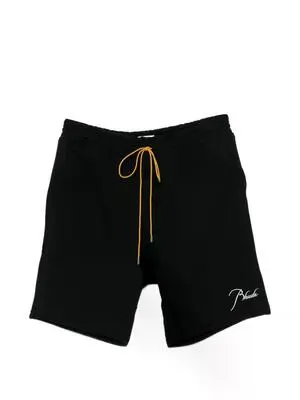 Rhude Classique Embroidered Shorts - Black