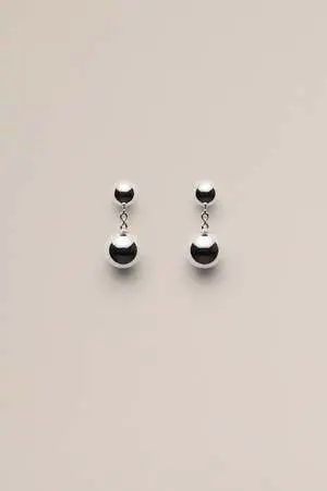 Scanlan Theodore Italian Sphere Drop Earrings - Silver