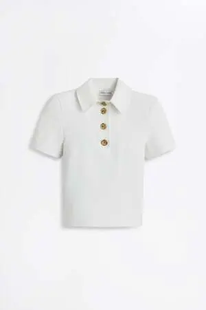 Scanlan Theodore Crepe Knit Poppy Shirt - White