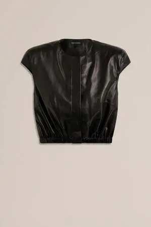 Scanlan Theodore Leather Shoulder Pad Top