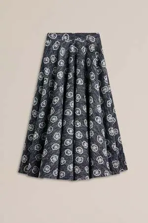 Scanlan Theodore Poppy Weave A-line Skirt