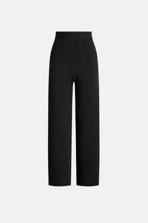 Scanlan Theodore Micro Crepe Knit Crop Trousers - Black