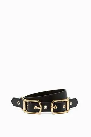 Scanlan Theodore SCANLAN THEODORE Twin Saddle Buckle Belt Black