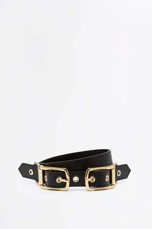 Scanlan Theodore Twin Saddle Buckle Belt - Black
