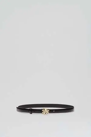 Scanlan Theodore Flower Buckle Leather Belt - Nero