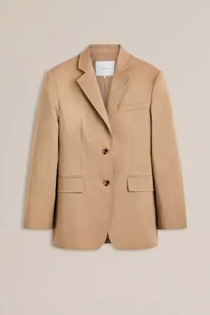 Scanlan Theodore Sateen Loose Fit Jacket - Camel