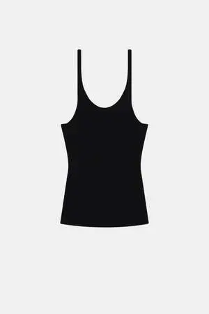 Scanlan Theodore Crepe Knit Rib Singlet - Black