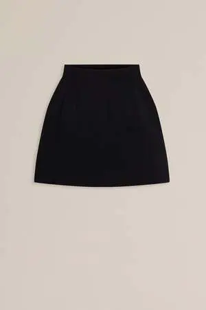 Scanlan Theodore Crepe Knit Peplum Skirt