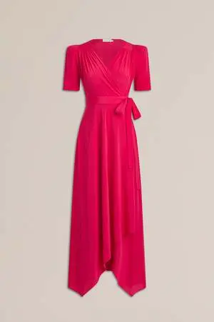 Scanlan Theodore Silk Gather Sleeve Dress