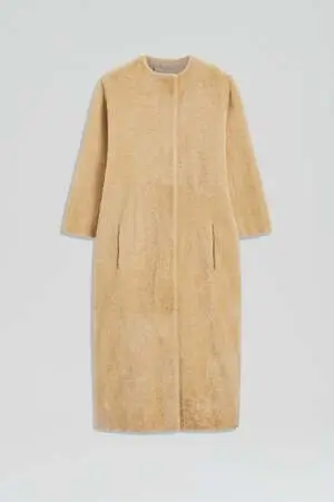 Scanlan Theodore Cocoon Shearling Coat