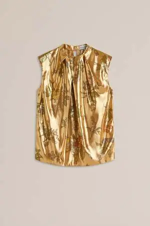 Scanlan Theodore French Tinsel Floral Top