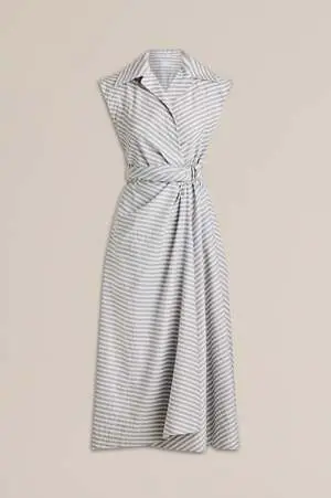 Scanlan Theodore Stripe Cotton Wrap Dress
