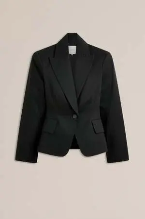 Scanlan Theodore Sateen Tailored Jacket - Black