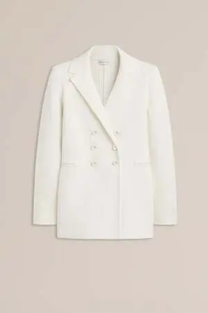 Scanlan Theodore Crepe Knit Jacket - Cream