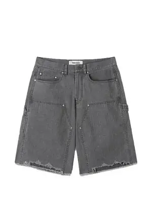 TONYWACK Distressed Hem Denim Shorts