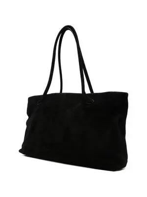 LOW CLASSIC Haricot Suede Shoulder Bag - Black