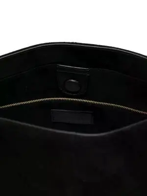 LOW CLASSIC Haricot Suede Shoulder Bag - Black