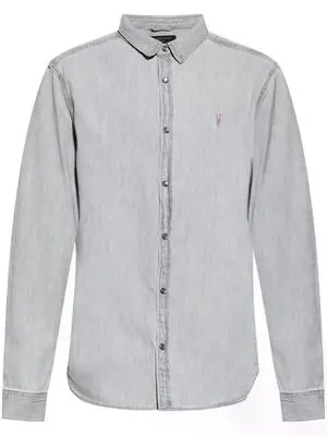 ALLSAINTS Gleason Cotton Shirt - Grey