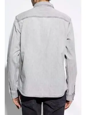 ALLSAINTS Gleason Cotton Shirt - Grey