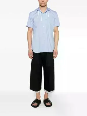 Comme Des Garçons Hooded Stripe-pattern Shirt