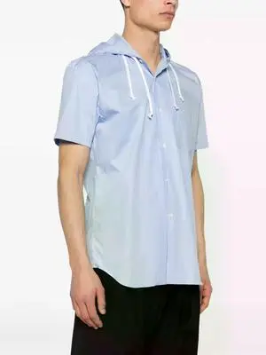 Comme Des Garçons Hooded Stripe-pattern Shirt