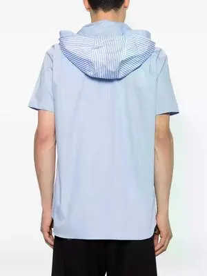 Comme Des Garçons Hooded Stripe-pattern Shirt