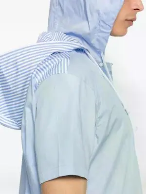 Comme Des Garçons Hooded Stripe-pattern Shirt