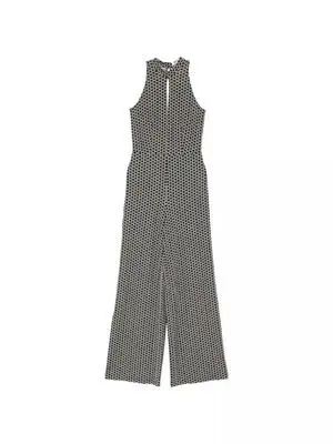 SIYU Geometric-print Jumpsuit - Black