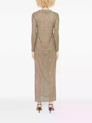 SIYU V-neck Printed Maxi Dress