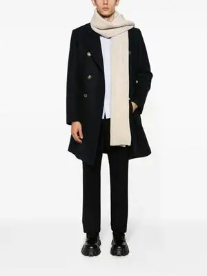 Prada Double-breasted Peak-lapel Coat